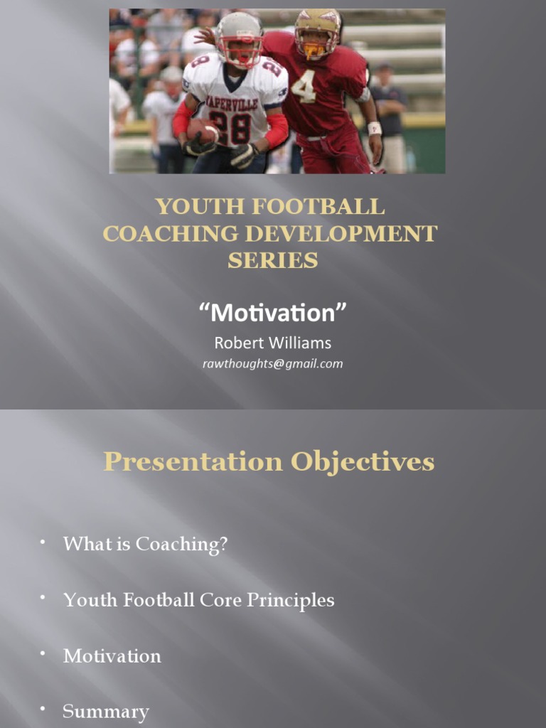 "Motivation": Youth Football Coaching Development Series | PDF ...