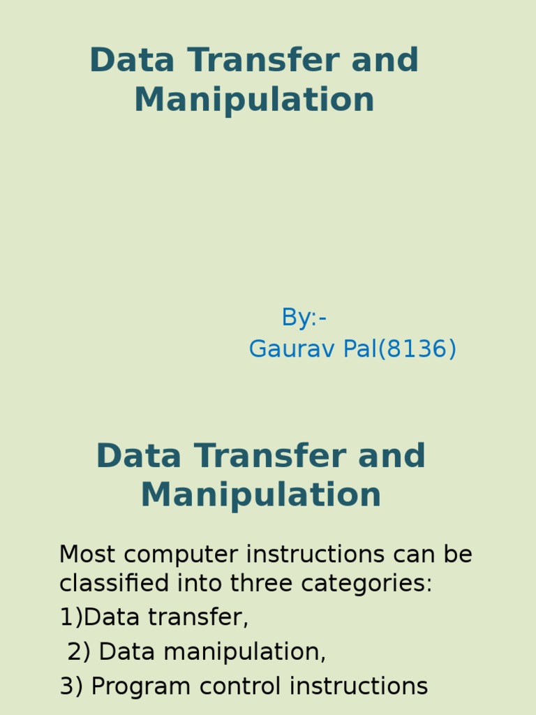 8-6 Data Transfer and Manipulation | PDF | Instruction Set | Central Processing Unit