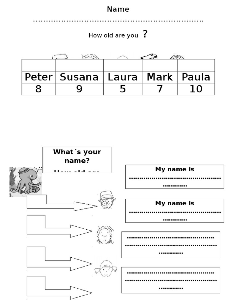 What S Your Name? How Old Are | PDF
