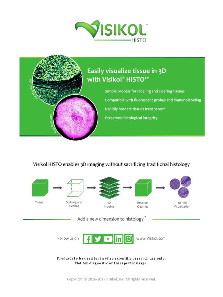Visikol-HISTO - Clarifying Tissue For Micros | PDF | Fixation ...