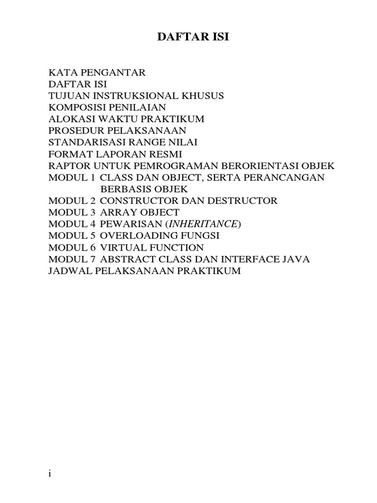 Modul Bahasa Pemrograman Java | PDF