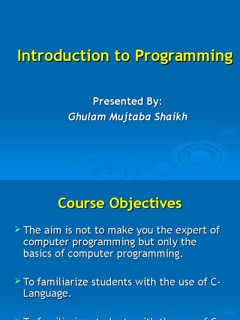 Introduction To Programming | PDF | C (Programming Language) | C++