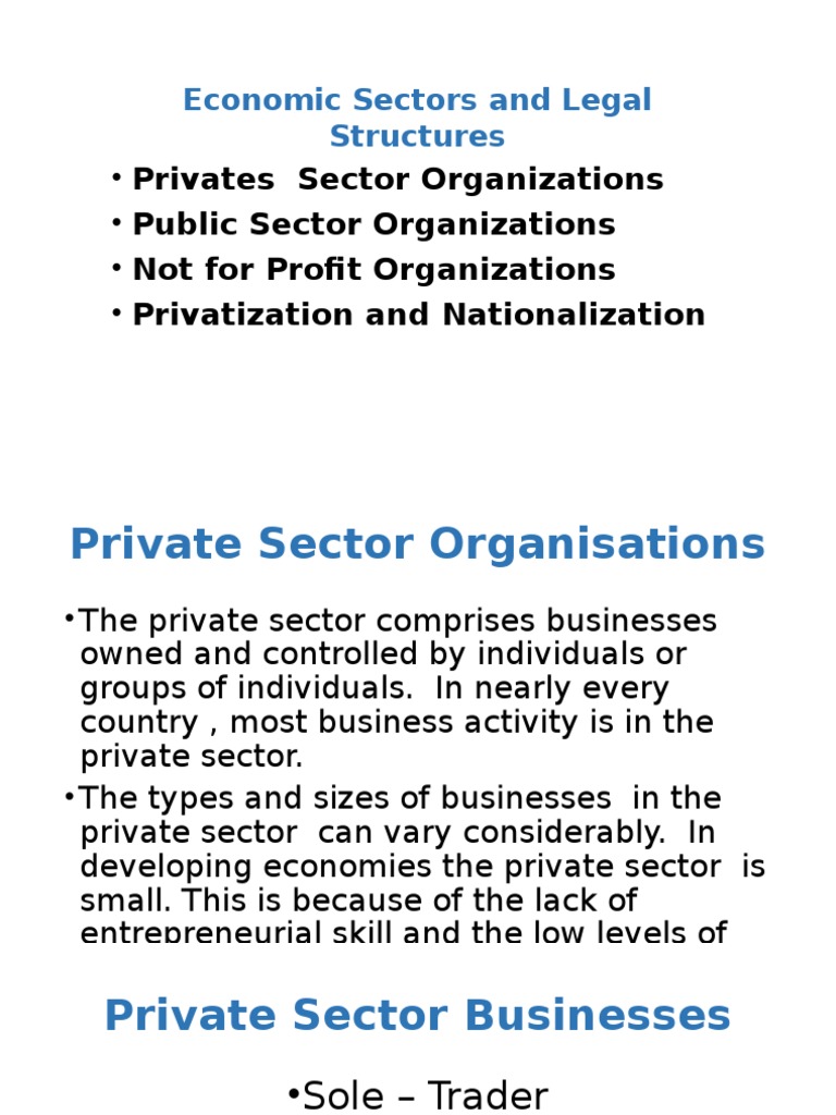 Economic Sectors and Legal Structures | PDF | Partnership | Sole ...