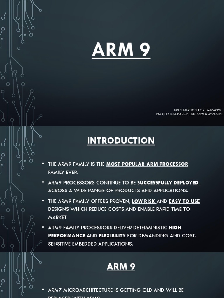 Arm 9 | PDF | Arm Architecture | Central Processing Unit