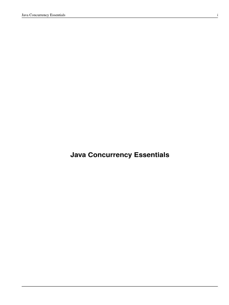 Java Concurrency Essentials | PDF | Process (Computing) | Thread ...
