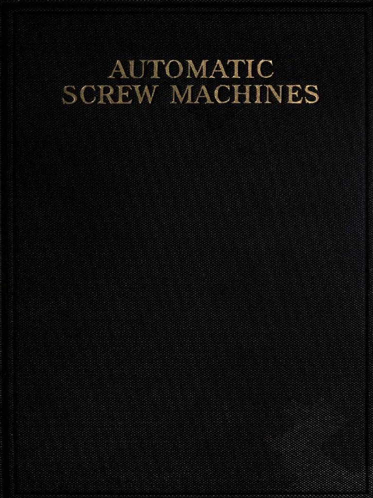 Automatic Screw Machines PDF | PDF | Screw | Belt (Mechanical)