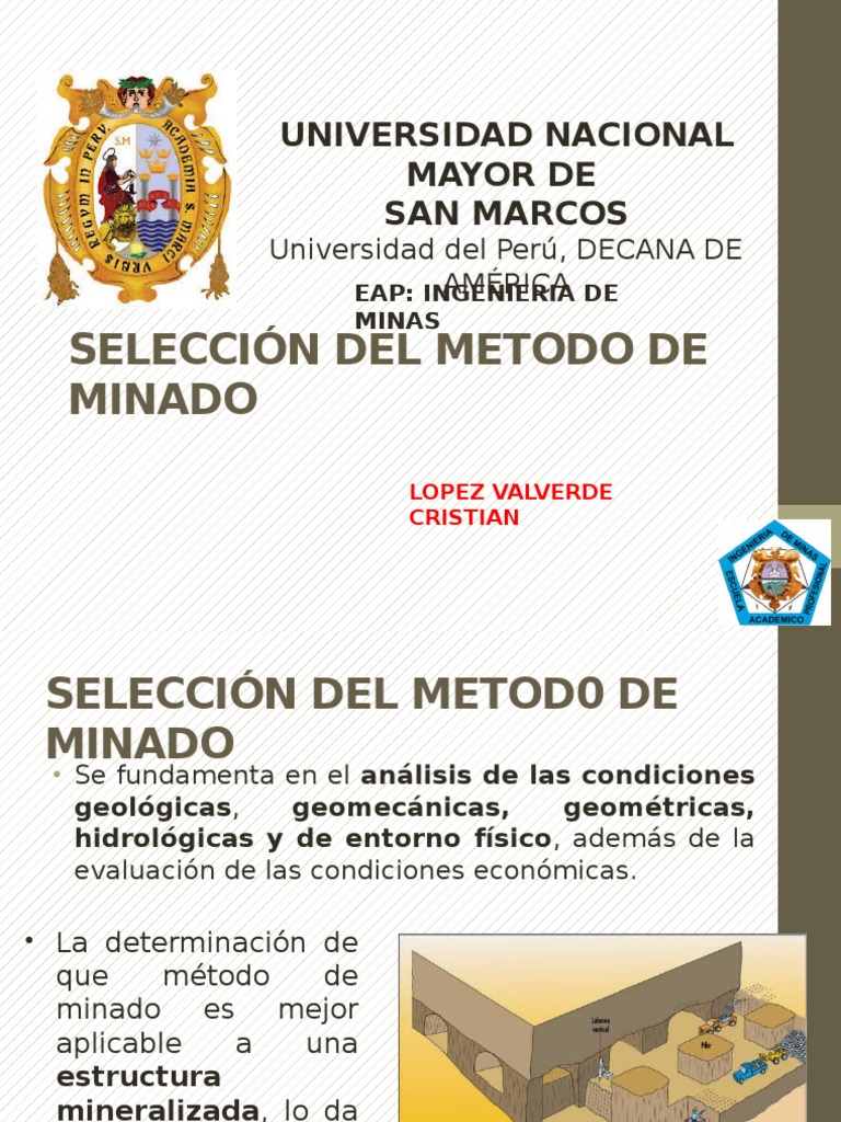 Selección Del Método de Minado | PDF | Geología | Minería