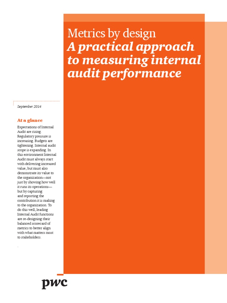Internal Audit Performance Metrics | PDF | Internal Audit | Audit