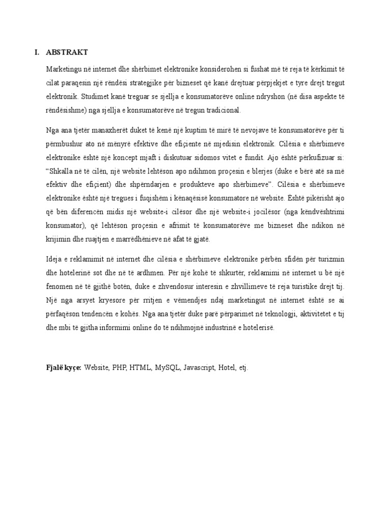 SHEMBULL TEME DIPLOME - Ndërtimi I Një Website (Punim Minimalist) | PDF