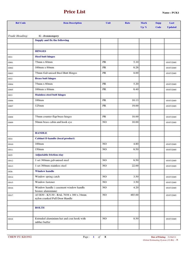Ironmongery | PDF | Door | Lock (Security Device)