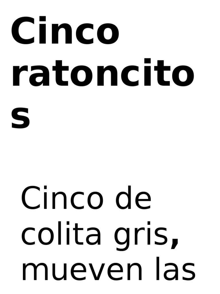 Poema Cinco Ratoncitos | PDF
