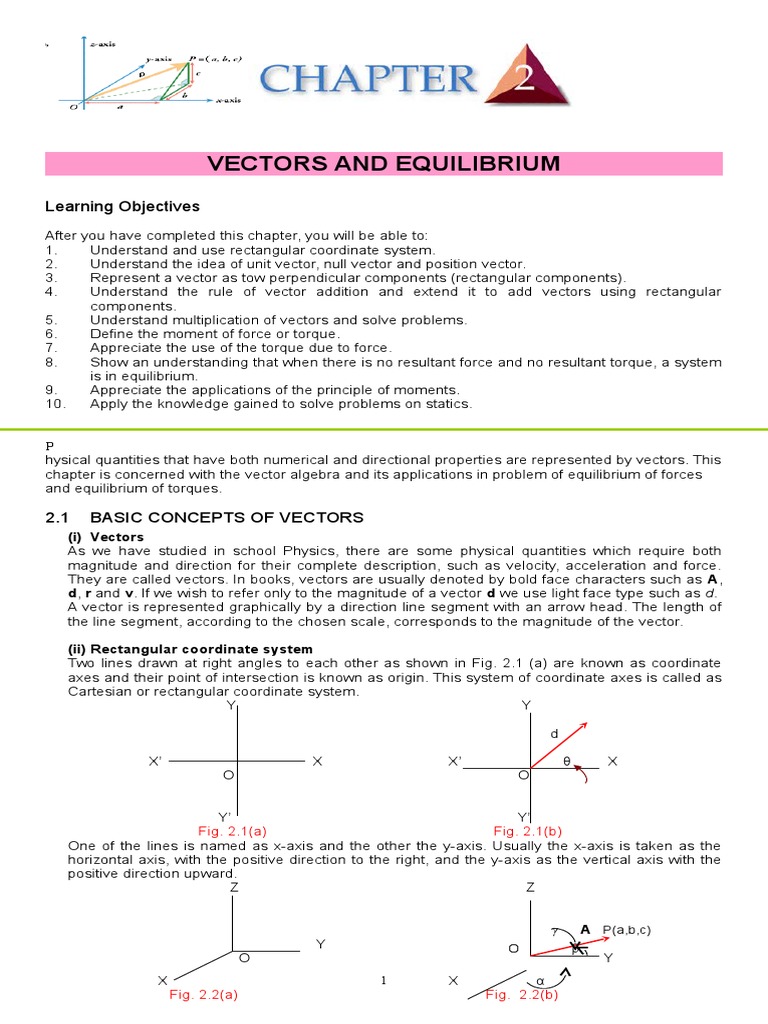 Vectors and Equilibrium | PDF | Euclidean Vector | Torque