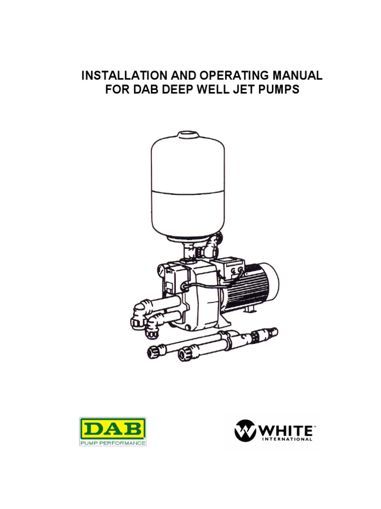 DAB Deep Well Jet Pump Installation Guide | PDF | Pump | Fuse (Electrical)