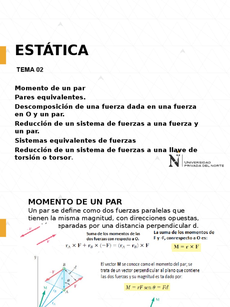 Estatica Tema 02 | PDF | Fuerza | Vector Euclidiano