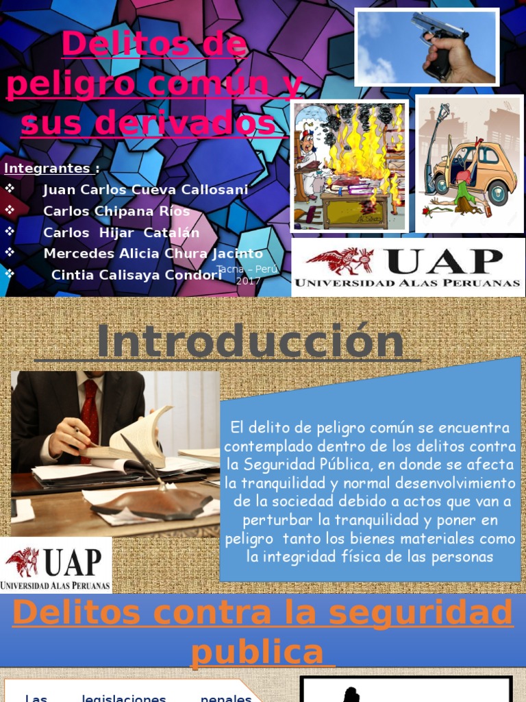 Peligro Comun Diapositivas | PDF | Castigos | Derecho penal