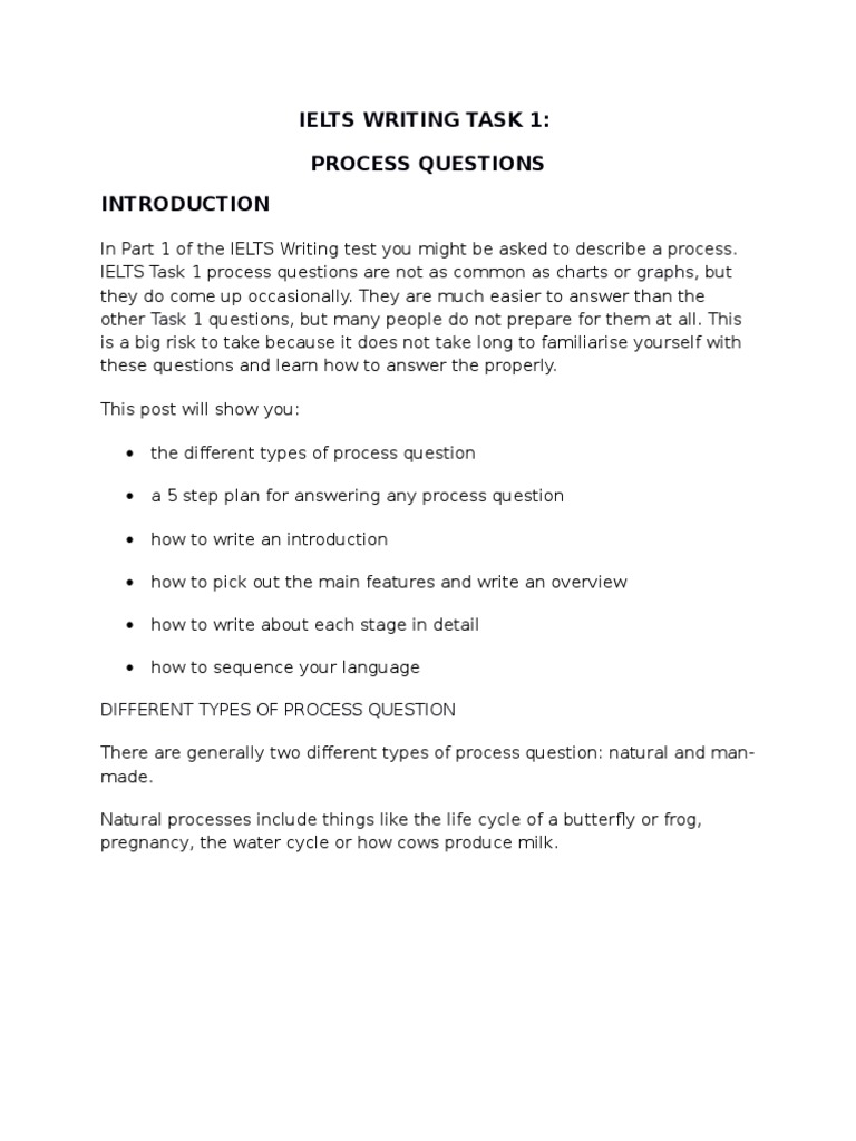IELTS Task 1: Process Writing Guide | PDF | Steam | Carbon Dioxide