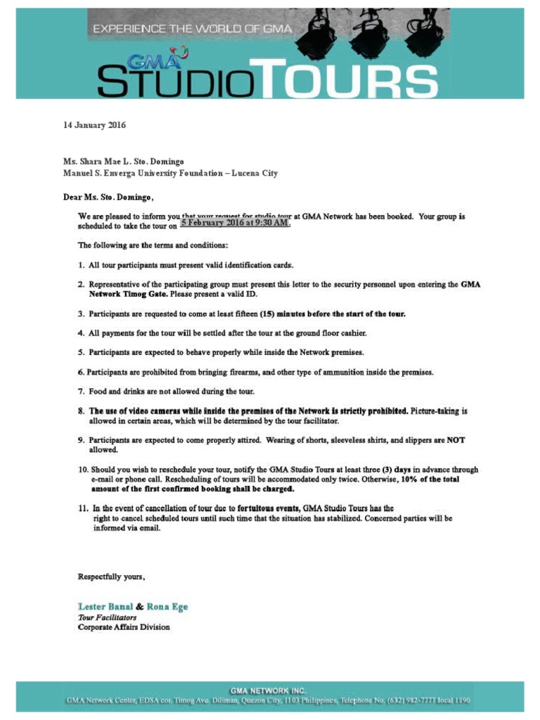 Confirmation Letter | PDF