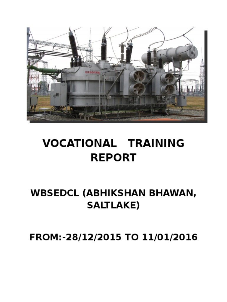Vocational Training Report | PDF | Electrical Substation | Transformer