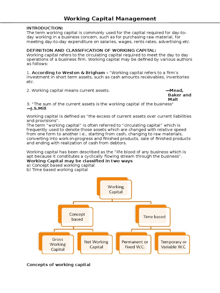 Understanding Working Capital Management | PDF | Working Capital ...