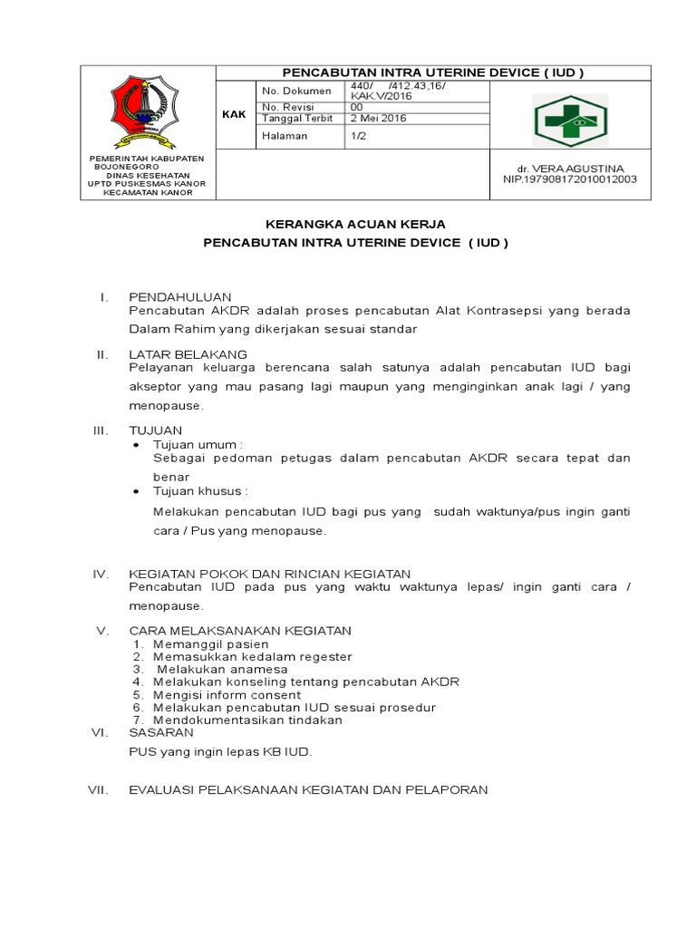 Kak Pencabutan Iud | PDF