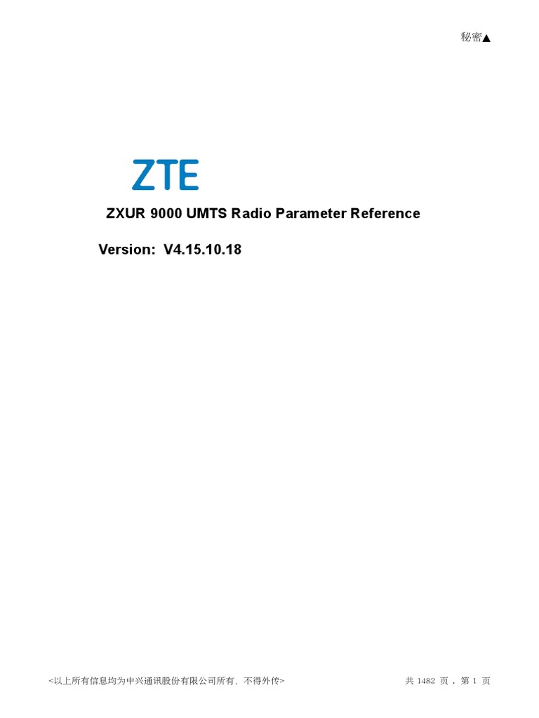 ZXUR 9000 UMTS (V4.15.10.20) Radio Parameter Reference | PDF | Quality Of Service | Scheduling ...