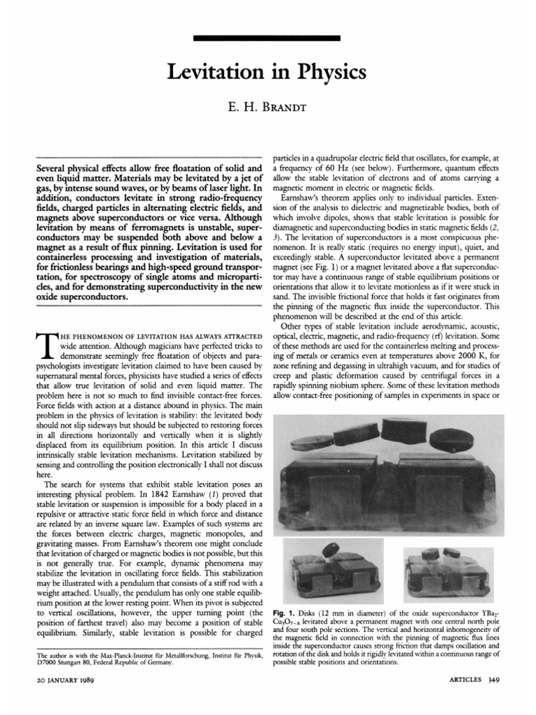 Levitation in Physics Explained | PDF | Superconductivity | Light