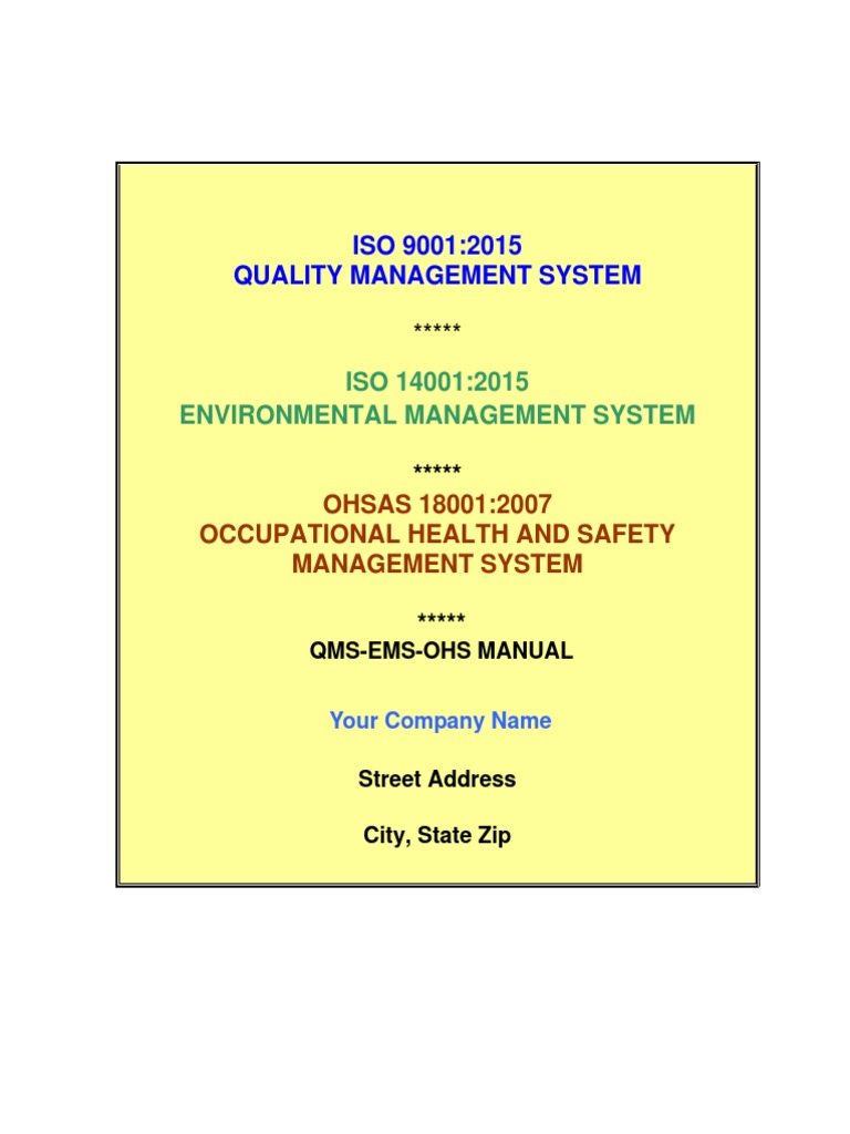 Ims 15 18149 Manual Sample PDF | PDF | Occupational Safety And Health ...