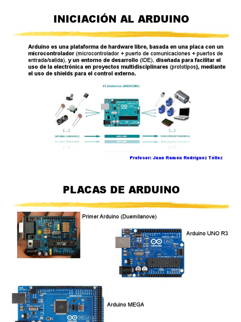 Presentación ARDUINO | PDF | Arduino | Entorno de desarrollo integrado