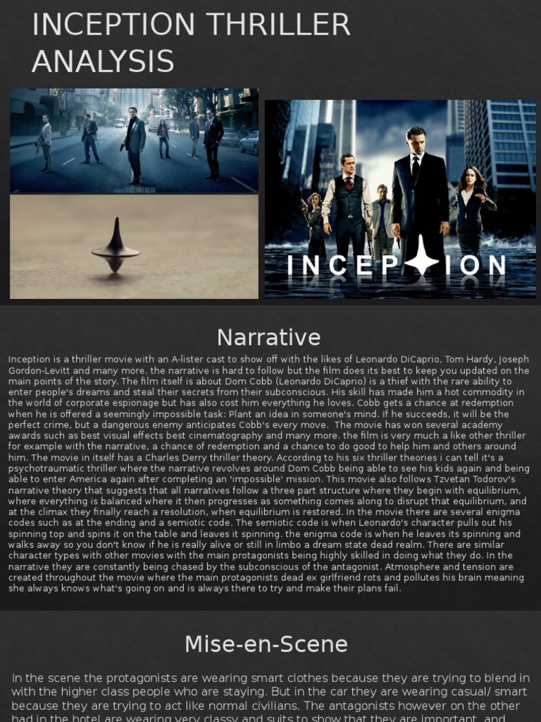 Inception Thriller Analysis | PDF | Leisure