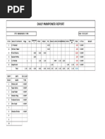 Daily Manpower Report Summary | PDF