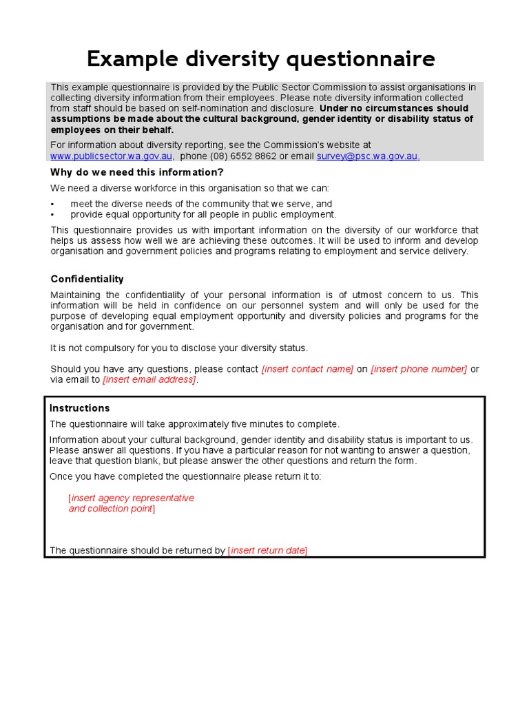 Questionnaire | PDF | Indigenous Australians | Multiculturalism