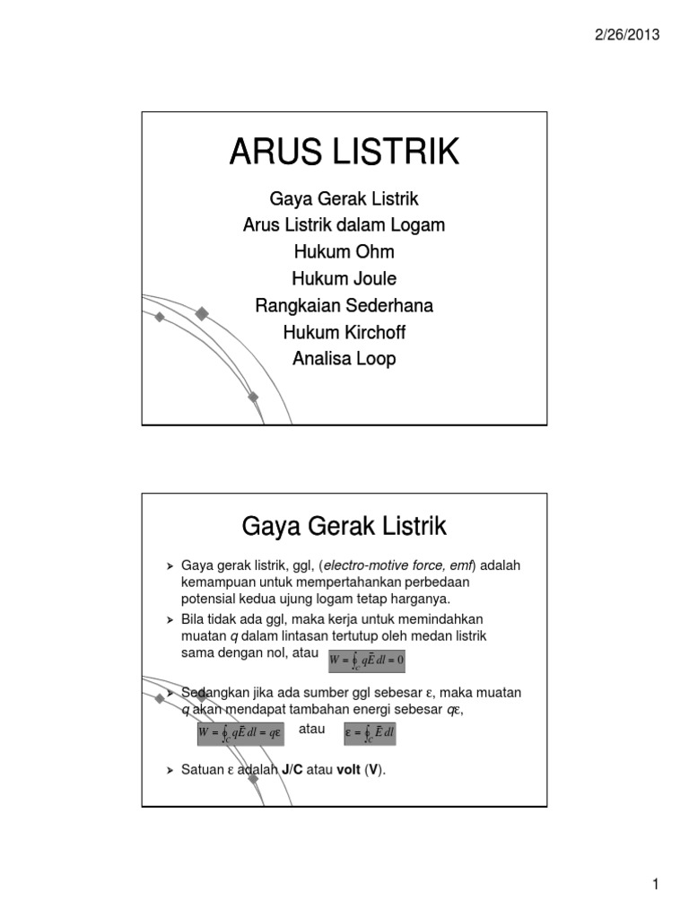4-Arus Listrik - PPT (Compatibility Mode) | PDF