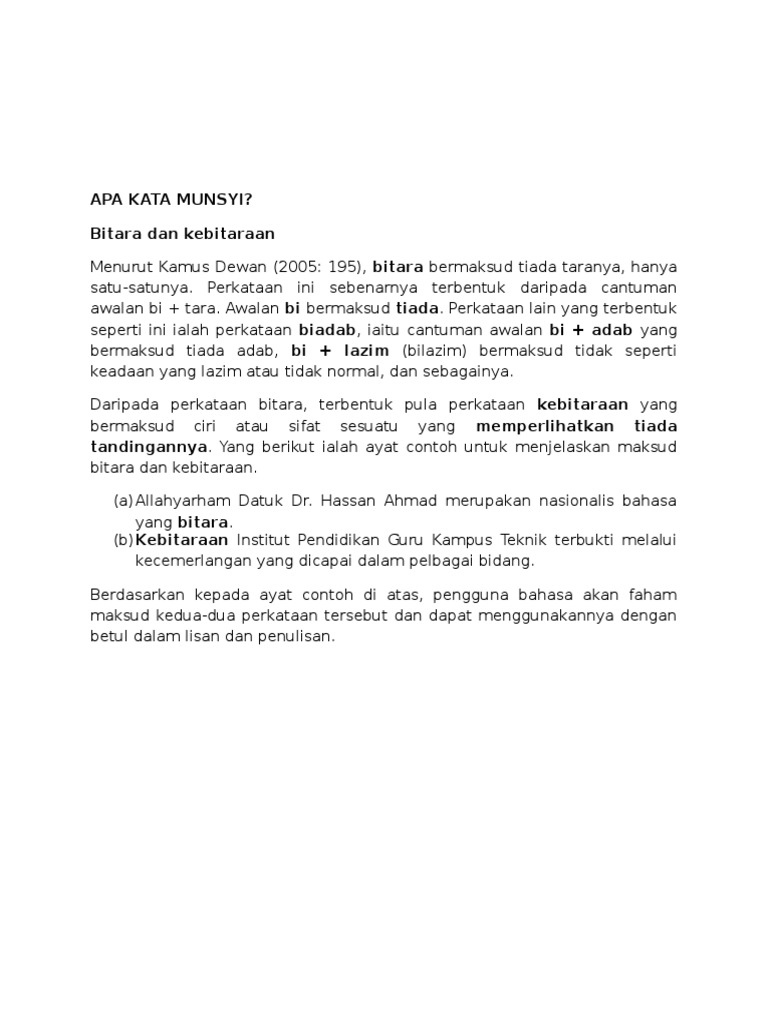 Bitara Dan Kebitaraan | PDF