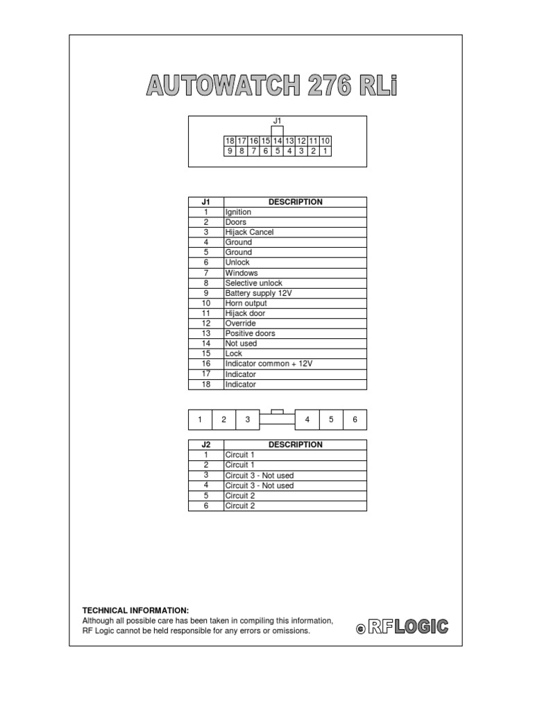 Autowatch 276 RLi | PDF