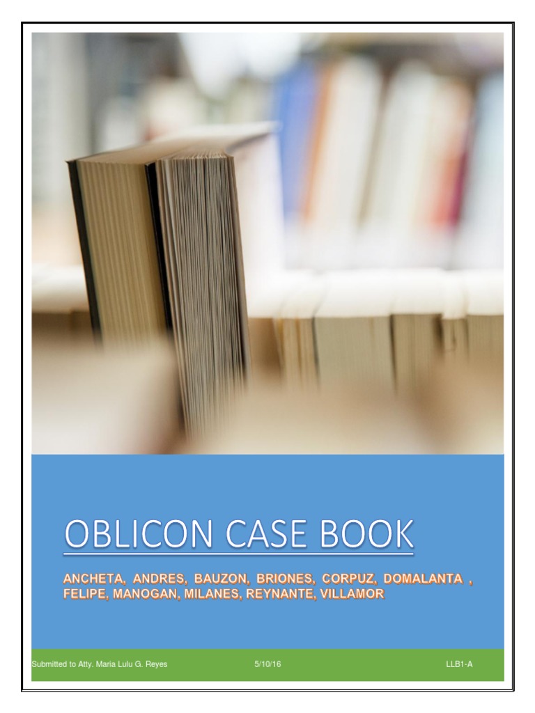 Oblicon Digest | PDF | Lawsuit | Loans