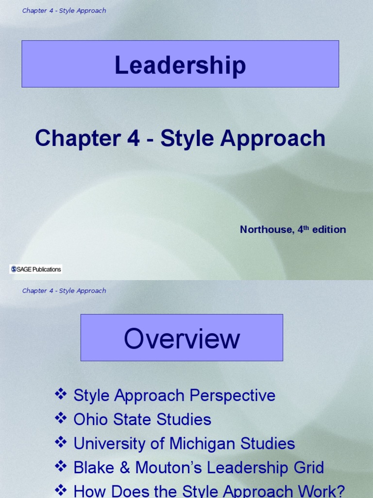 Northouse Style Approach | PDF | Leadership | Social Psychology