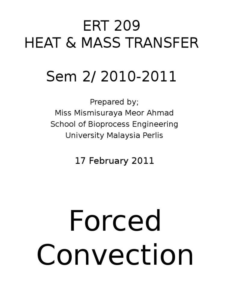 Week 7 - Forced Convection | PDF | Boundary Layer | Fluid Dynamics
