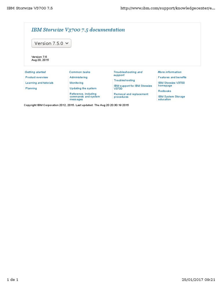 IBM Storwize V3700 7.5 | PDF | Information Technology | Software