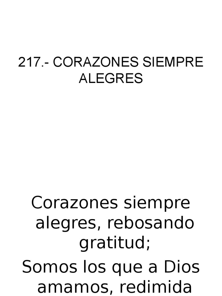 217.-Corazones Siempre Alegres | PDF