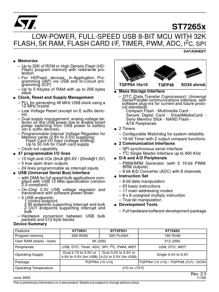Data Sheet | PDF | Flash Memory | Usb