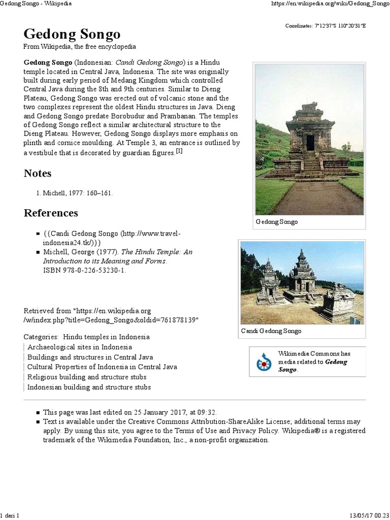 Candi Gedong Songo | PDF | Religion And Belief