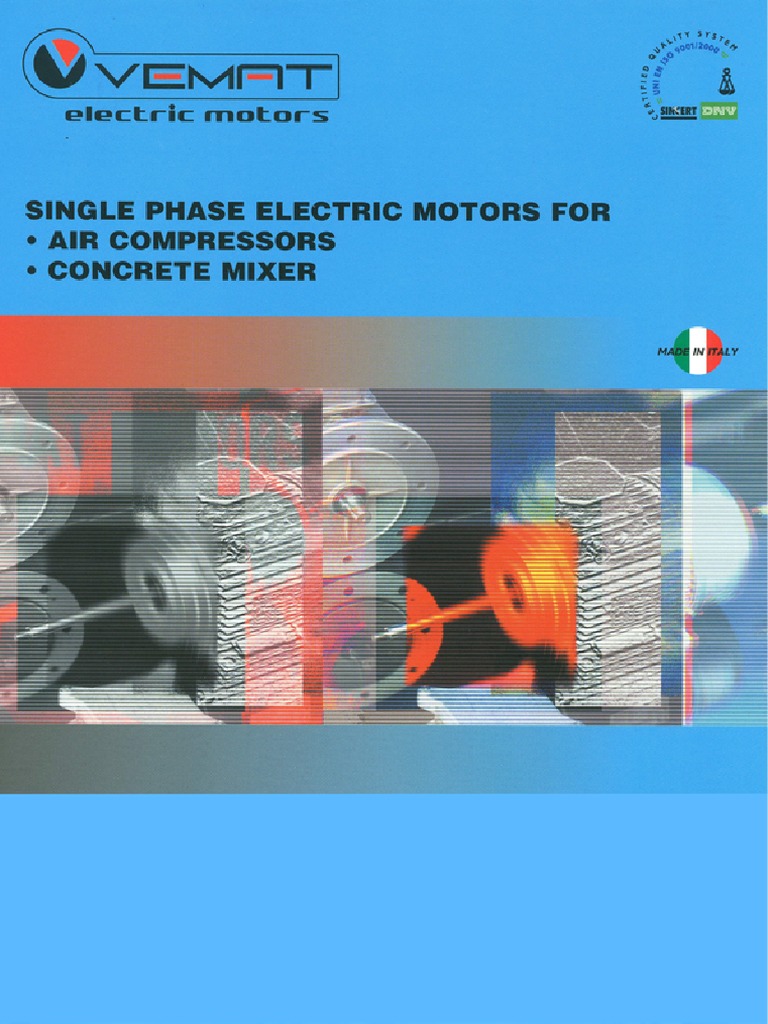 Vemat Single Phase Electric Motors | PDF