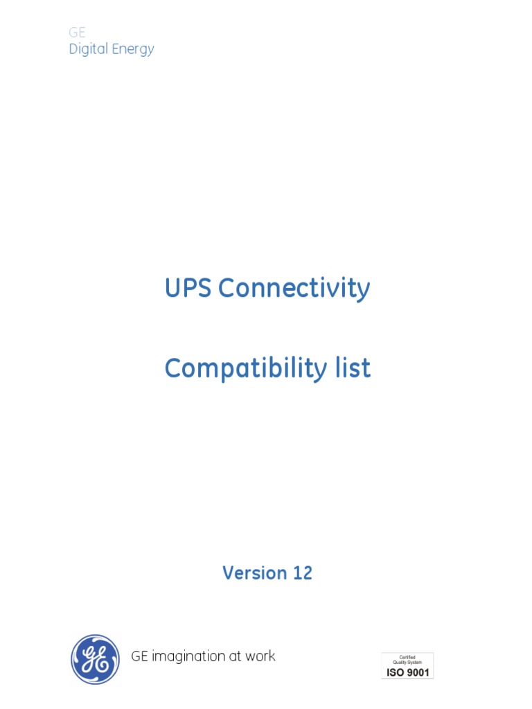 UPS Connectivity Compatibility List V12 | PDF | Operating System | Linux