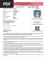 Candidate Hall Ticket | PDF | Identity Document