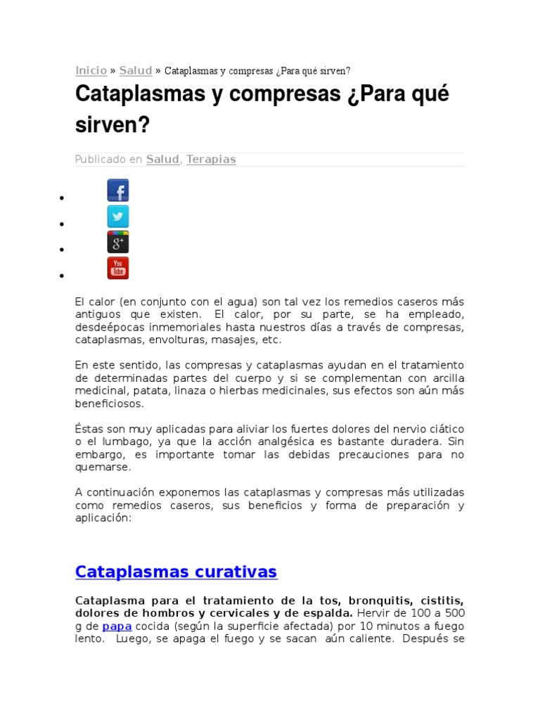 Cataplasm As | PDF | Plantas medicinales | Papel