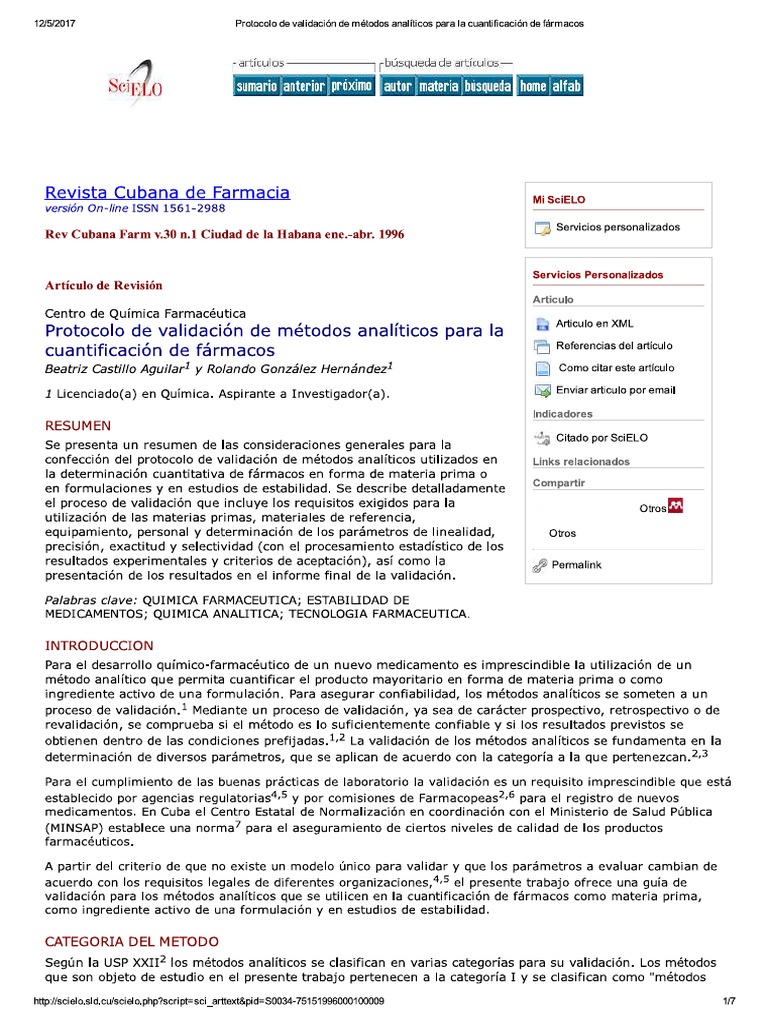 Protocolo de Validacion | PDF