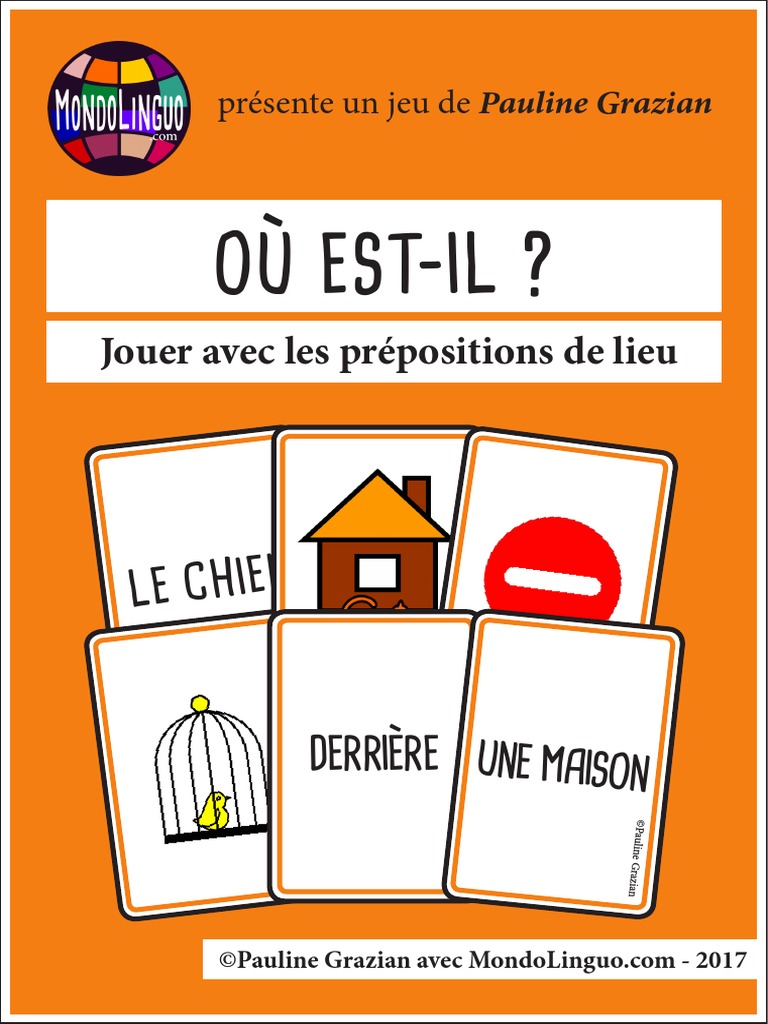 Jeu Prépositions de Lieu | PDF | Adposition | Linguistique