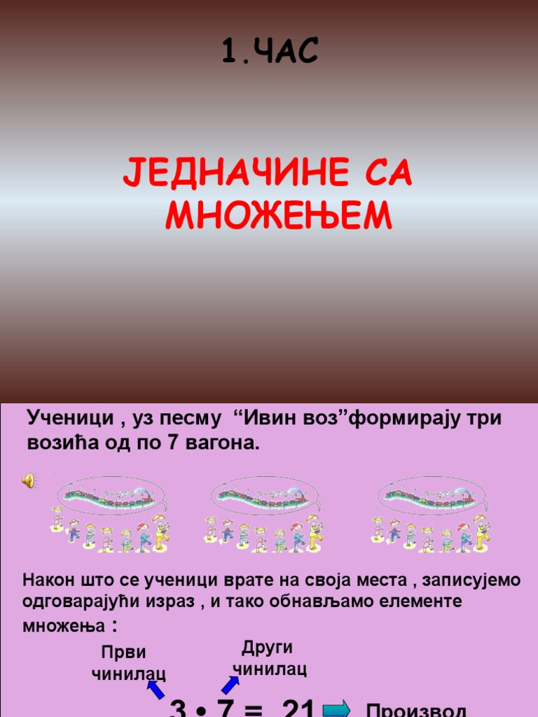 Jednacine Sa Mnozenjem i Deljenjem Jednacine Sa Mnozenjem i Deljenjem