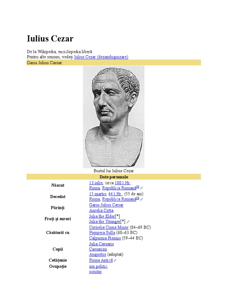 Iulius Cezar | PDF