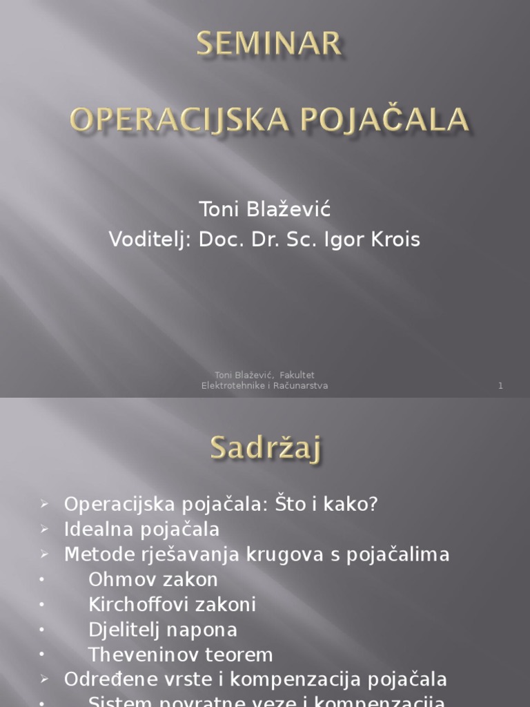 Operacijska Pojacala | PDF